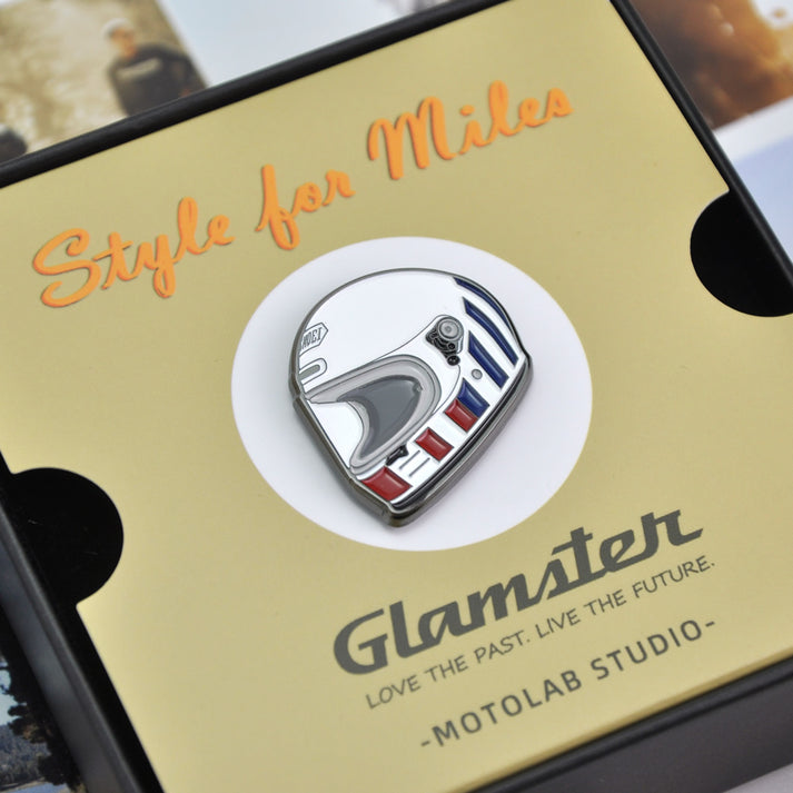 Glamster Retro Helmet Lapel Pins Badge Gifts for Motorcycle Riders ...
